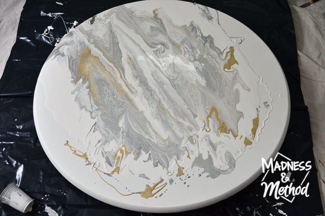 Paint Pour Marble Table (+Video) | Madness & Method