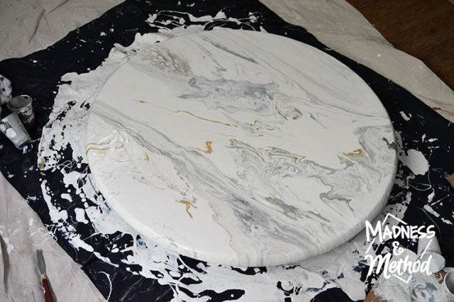 Paint Pour Marble Table (+Video) | Madness & Method