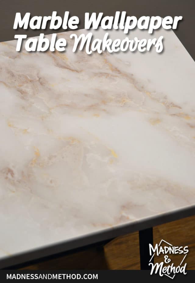 Marble Wallpaper Table Makeovers | Madness & Method