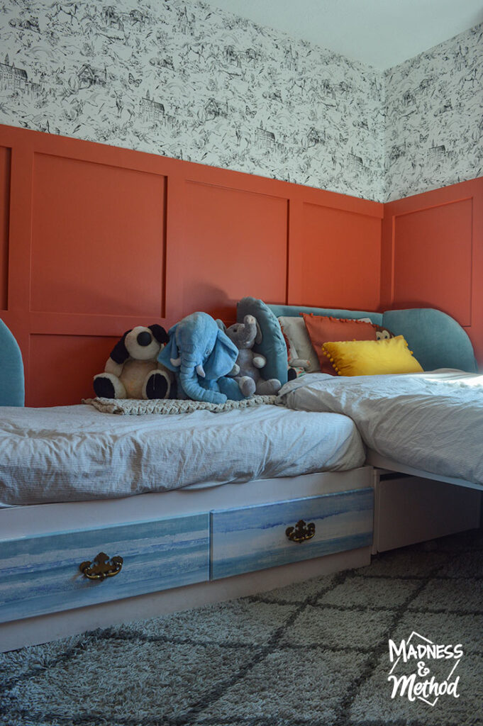 Shared Kids' Red Bedroom Reveal | Madness & Method
