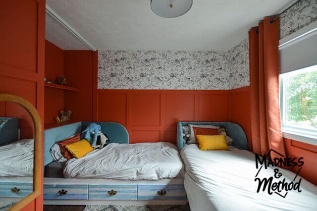 Shared Kids' Red Bedroom Reveal | Madness & Method