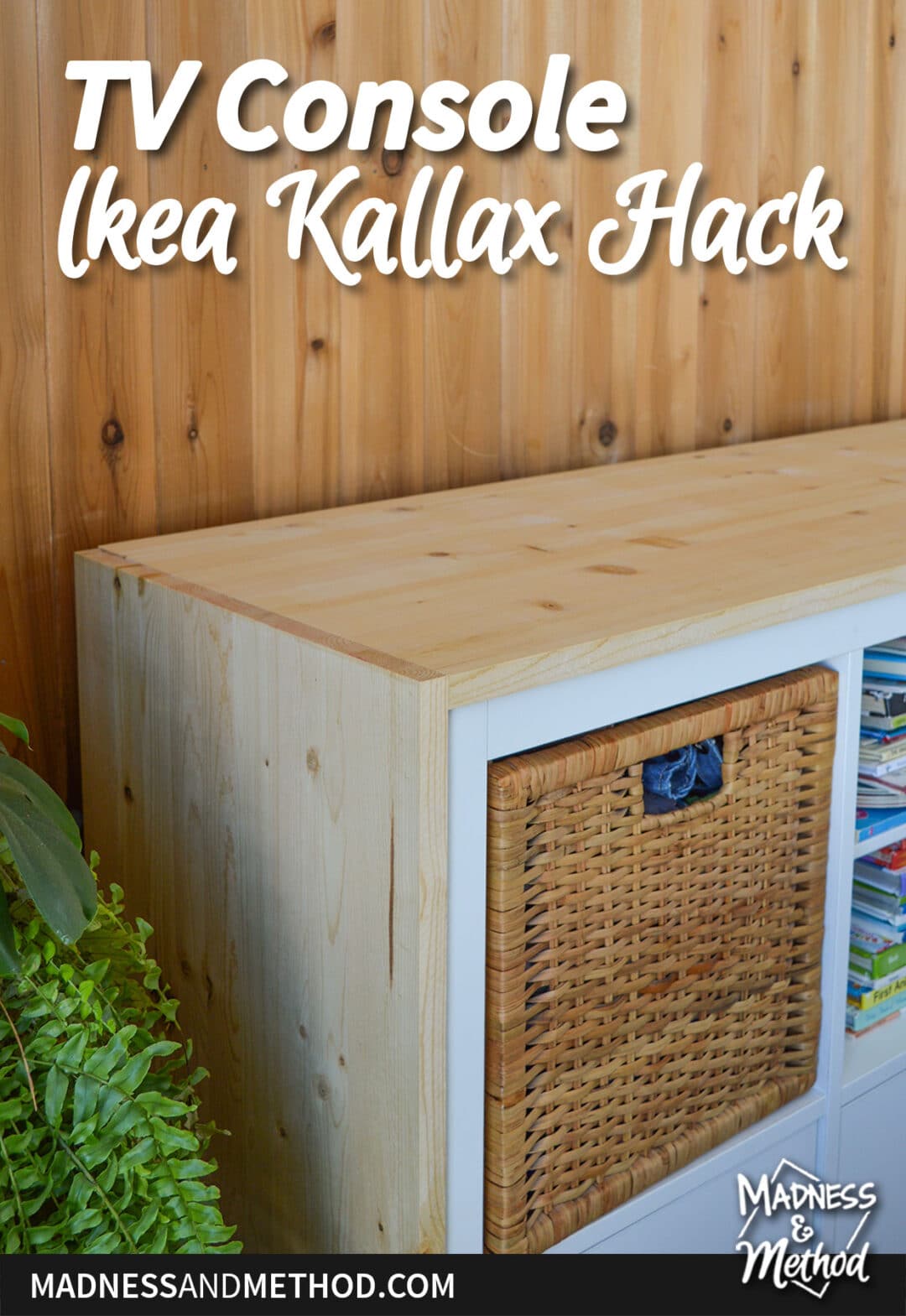 TV Console (Ikea Kallax Hack) | Madness & Method