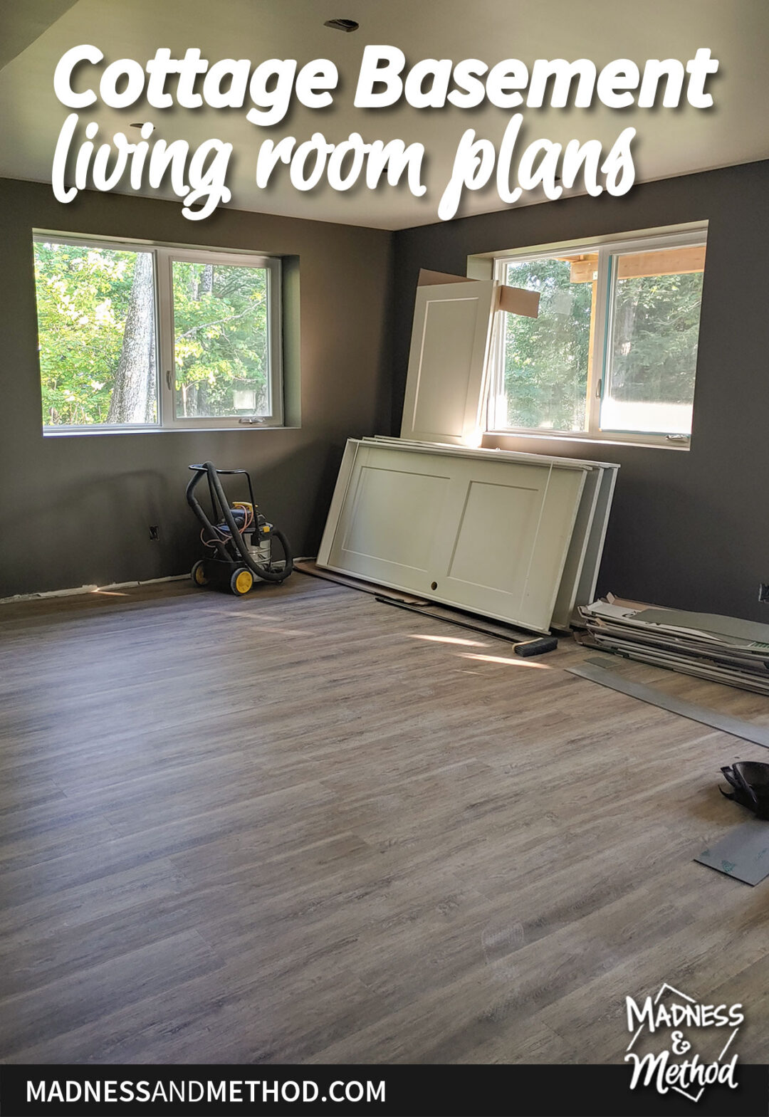 Cottage Basement Living Room Plans | Madness & Method