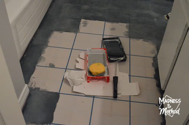 Faux Tile Painted Floors | Madness & Method