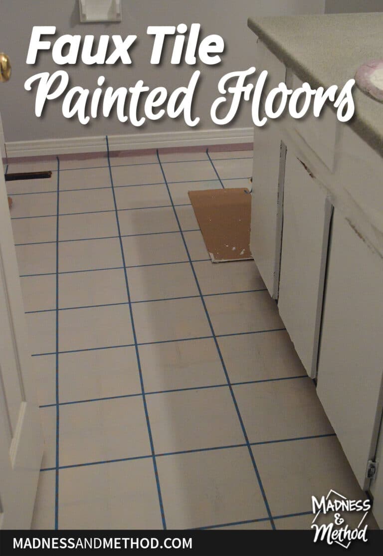 Faux Tile Painted Floors | Madness & Method
