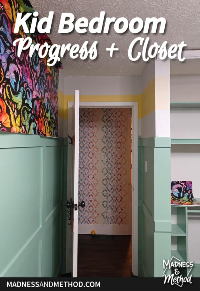 Kid's Bedroom Progress (& Closet Shelves) | Madness & Method