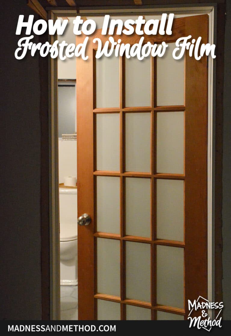 Install Frosted Window Film | Madness & Method