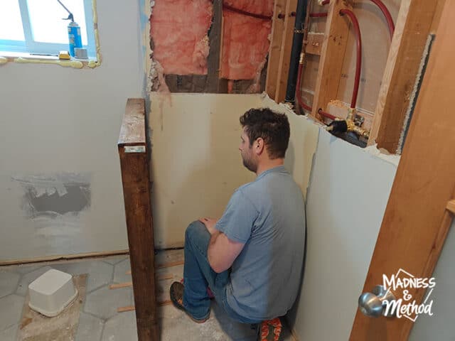 Basement Bathroom Construction Progress | Madness & Method