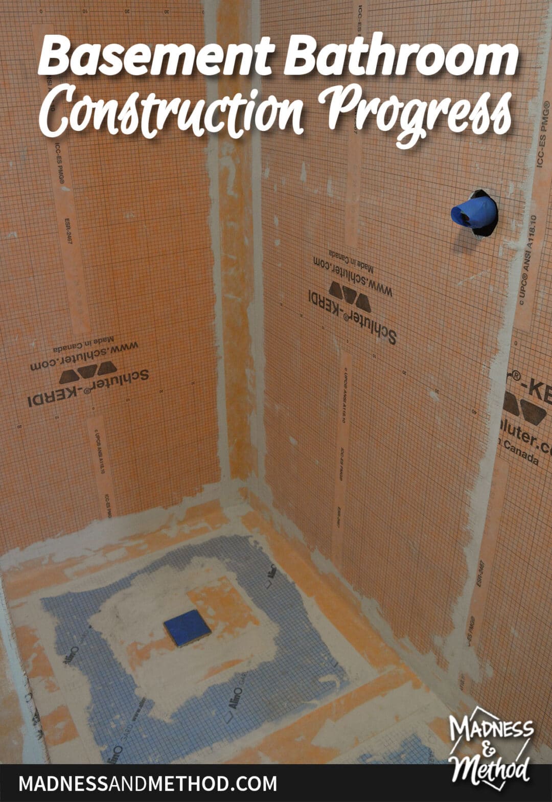 Basement Bathroom Construction Progress | Madness & Method