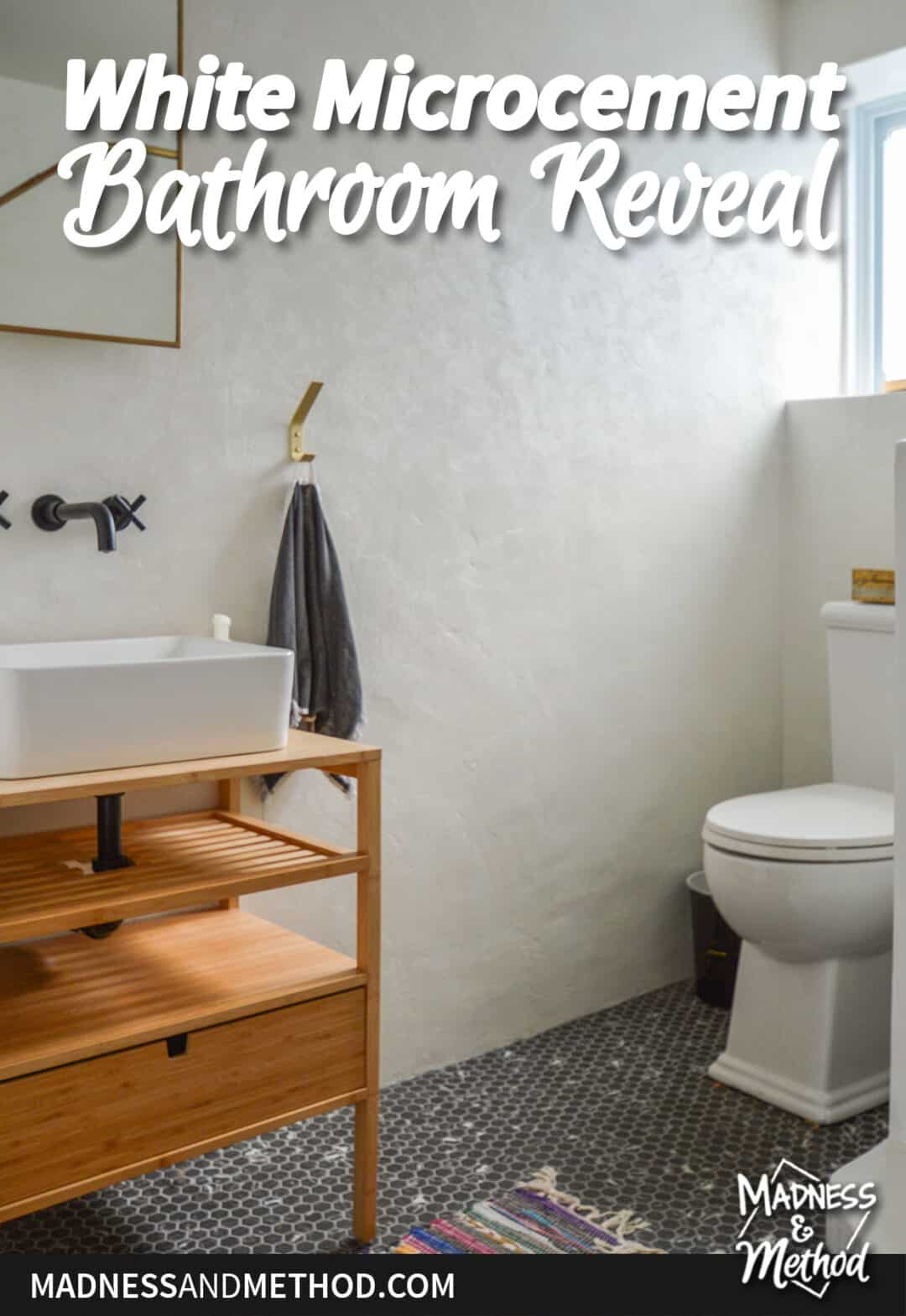 White Microcement Bathroom Reveal | Madness & Method